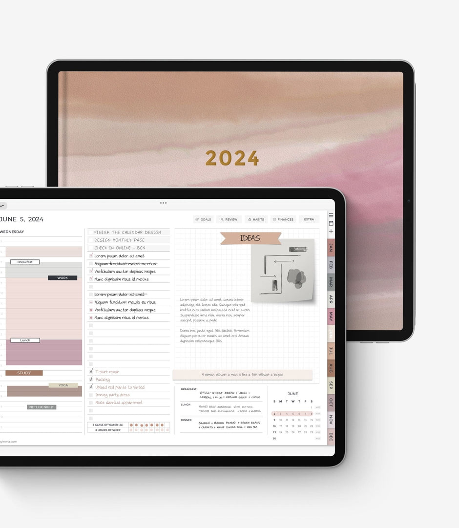 Modern and minimalist digital planners for iPad - BY INMA – By Inma