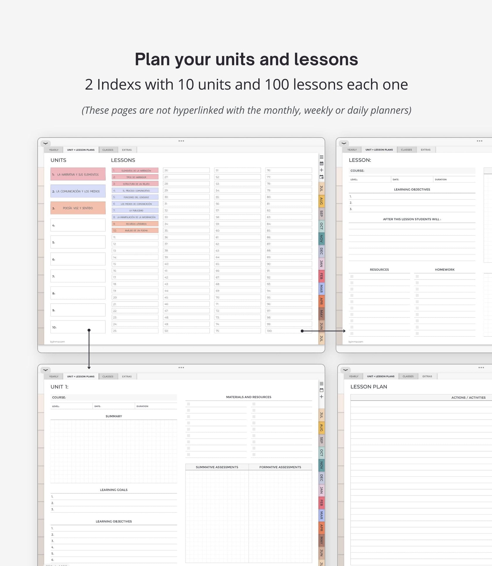 Digital planner for teachers 2025-2026. Lesson planner iPad - BY INMA ...