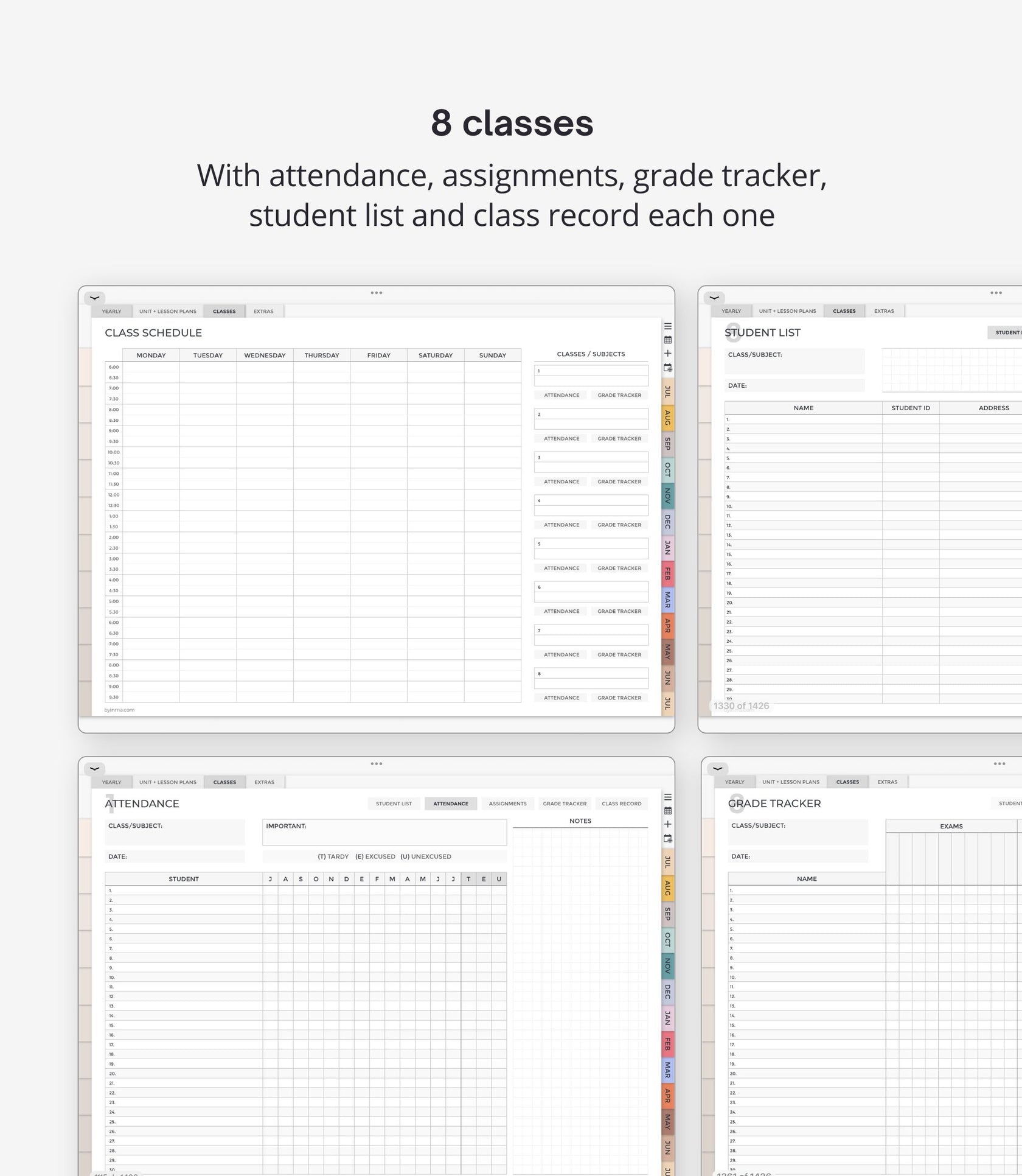 Digital planner for teachers 2025-2026. Lesson planner iPad - BY INMA ...