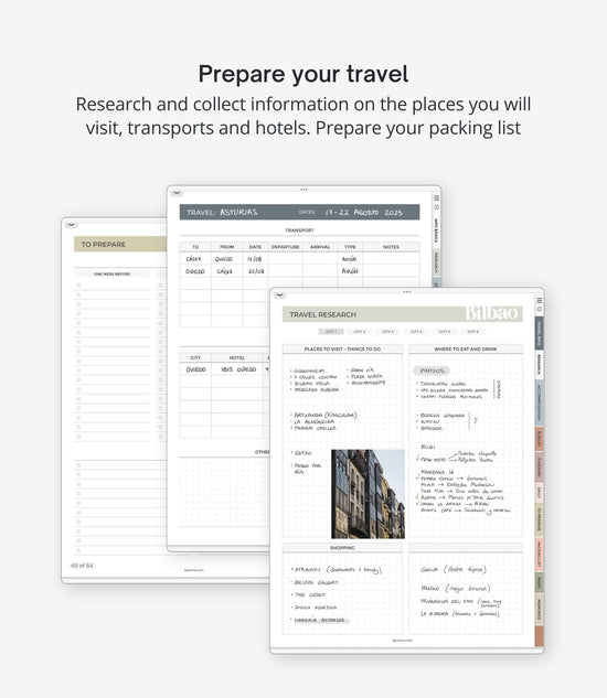 Digital travel planner and journal for iPad - BY INMA – By Inma