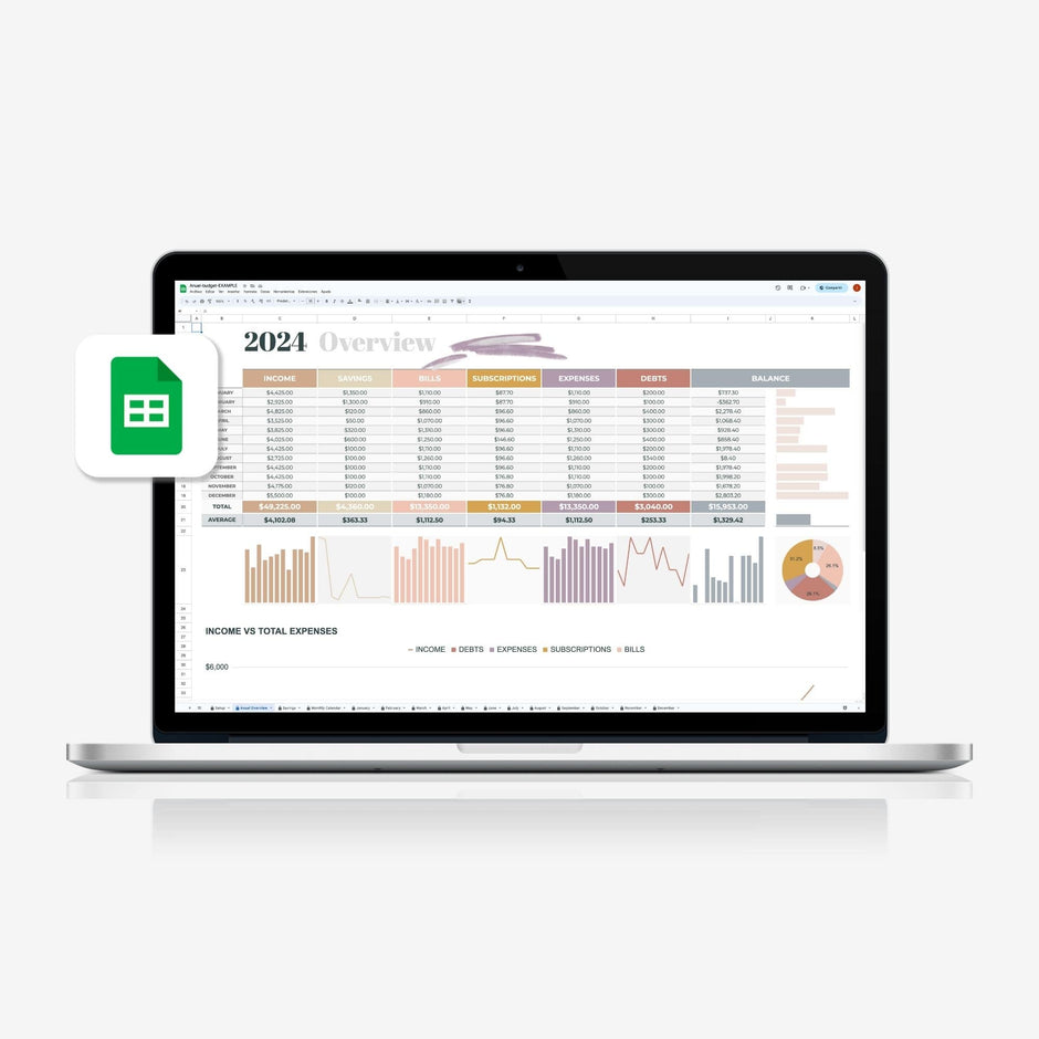 Google Sheets templates - Aesthetic spreadsheets - BY INMA – By Inma