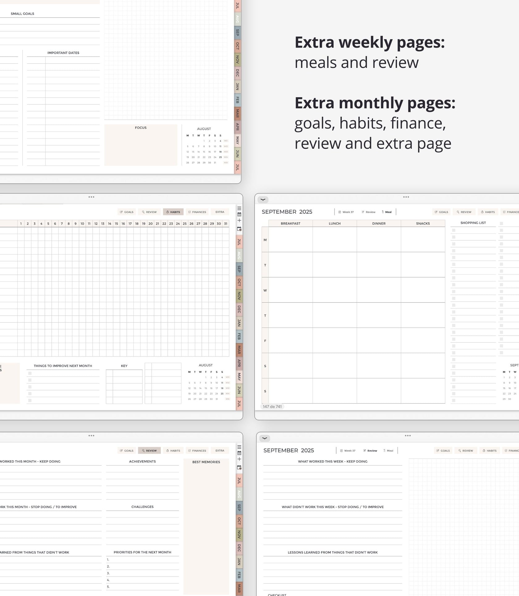 Mid year digital planner 25-26. Academic planner iPad - BY INMA – By Inma