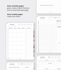 Undated digital planner for iPad and Goodnotes – By Inma