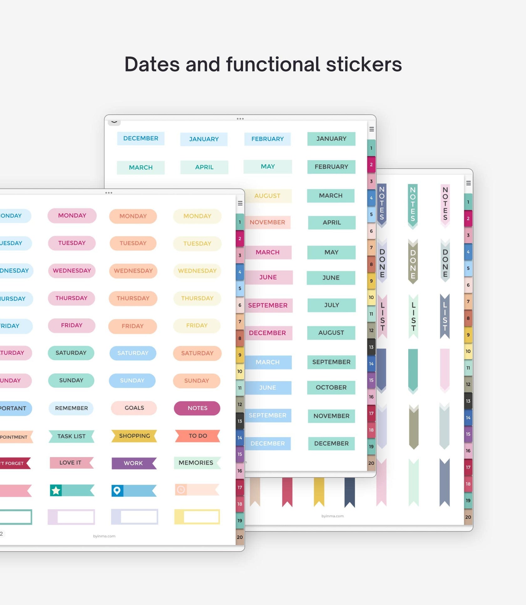 Digital sticker book for Goodnotes planners - BY INMA – By Inma