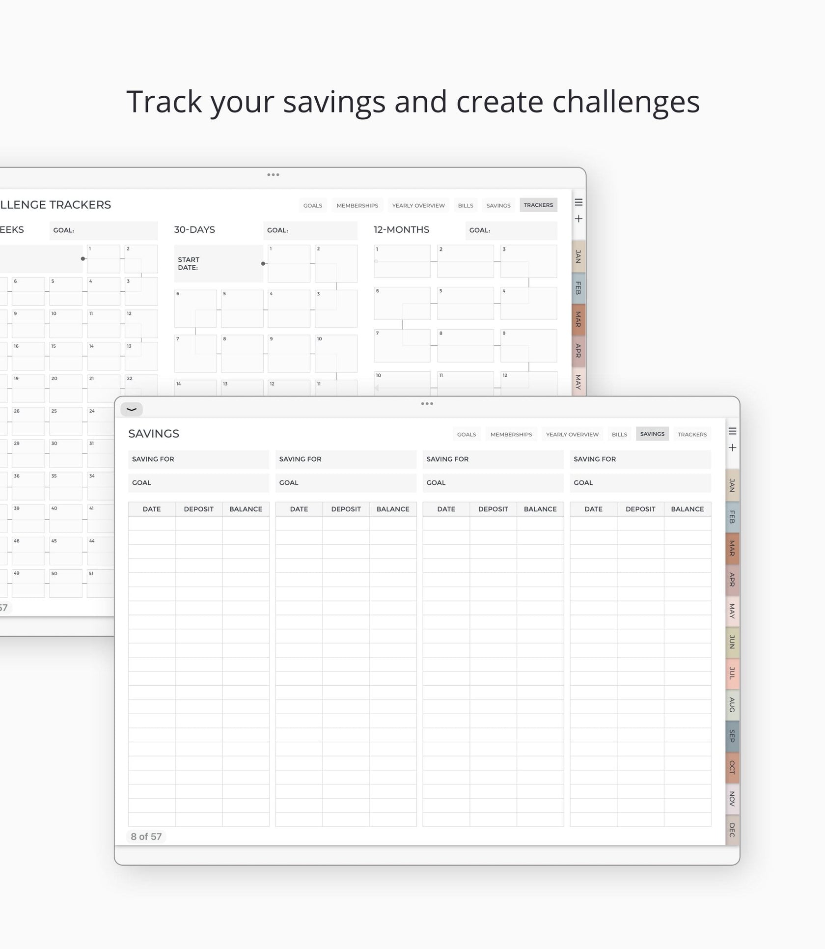 Digital budget and finance planner template for iPad - BY INMA – By Inma