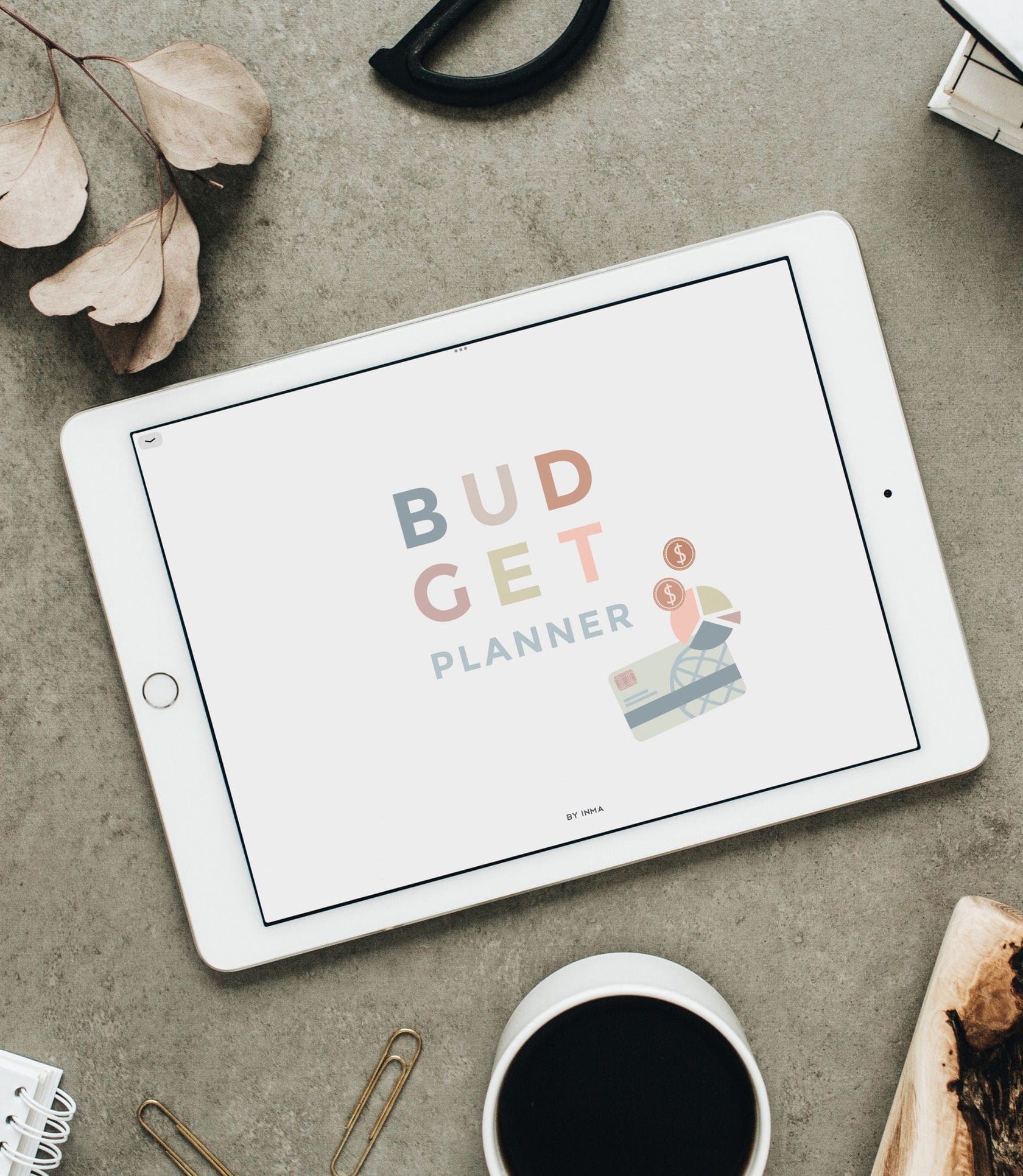 Digital budget and finance planner template for iPad - BY INMA – By Inma