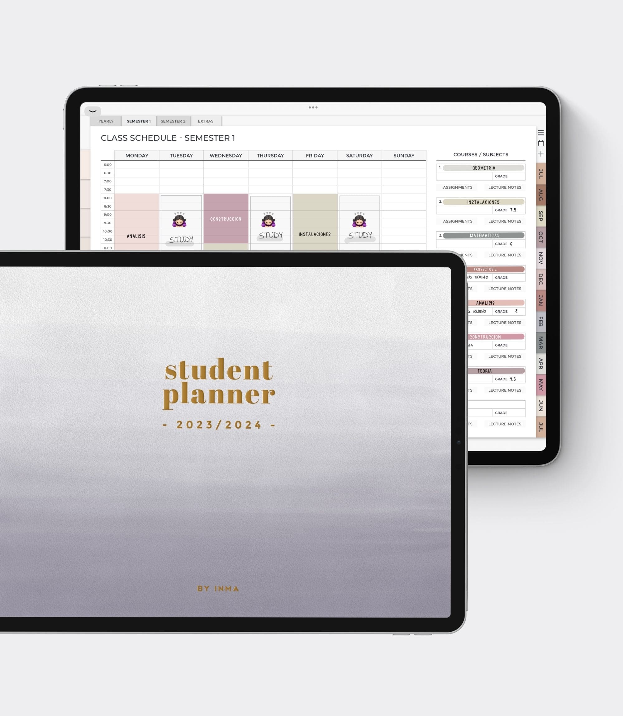 Modern and minimalist digital planners and journals for iPad - BY INMA ...