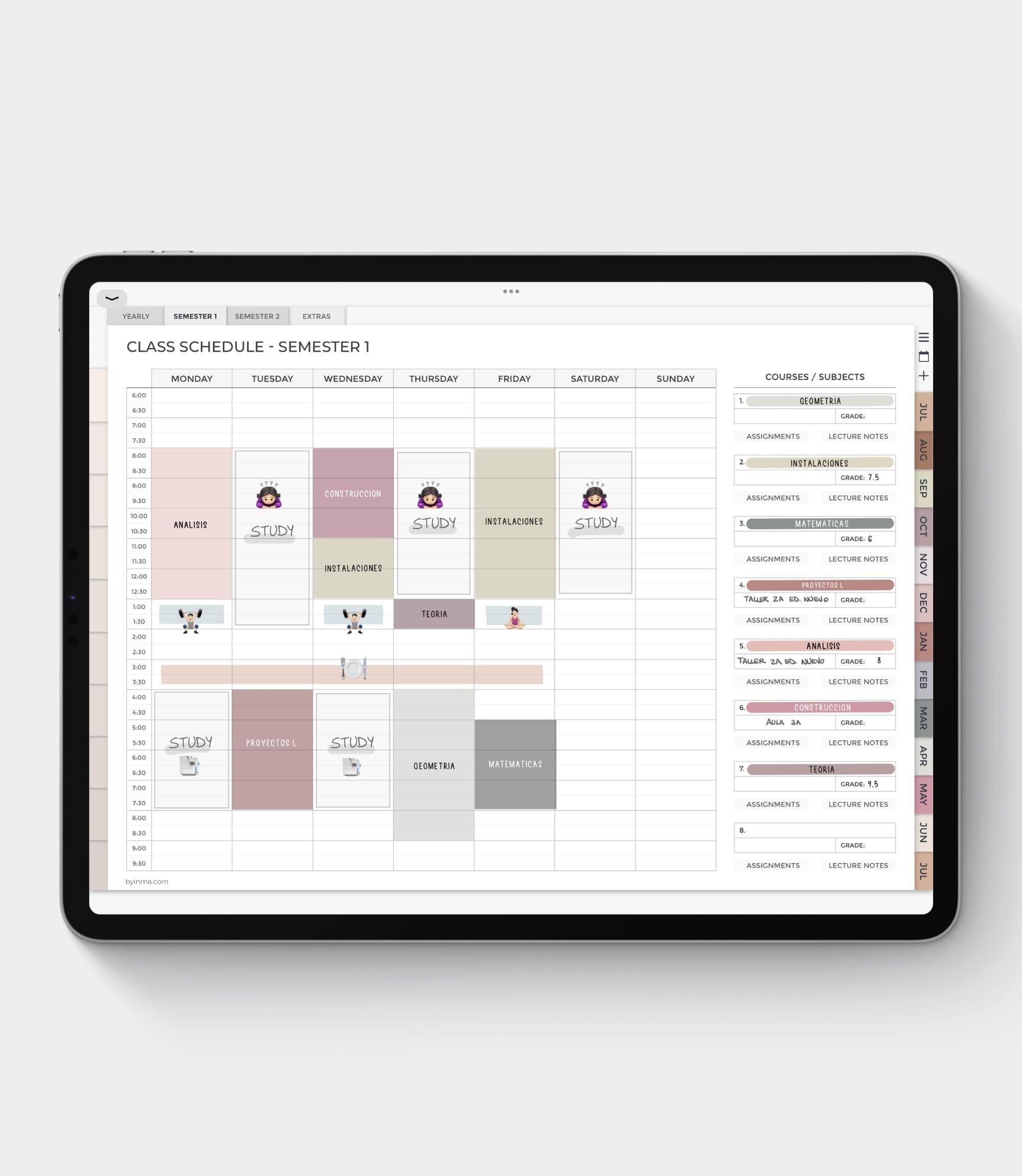 Modern and minimalist digital planners and journals for iPad - BY INMA ...